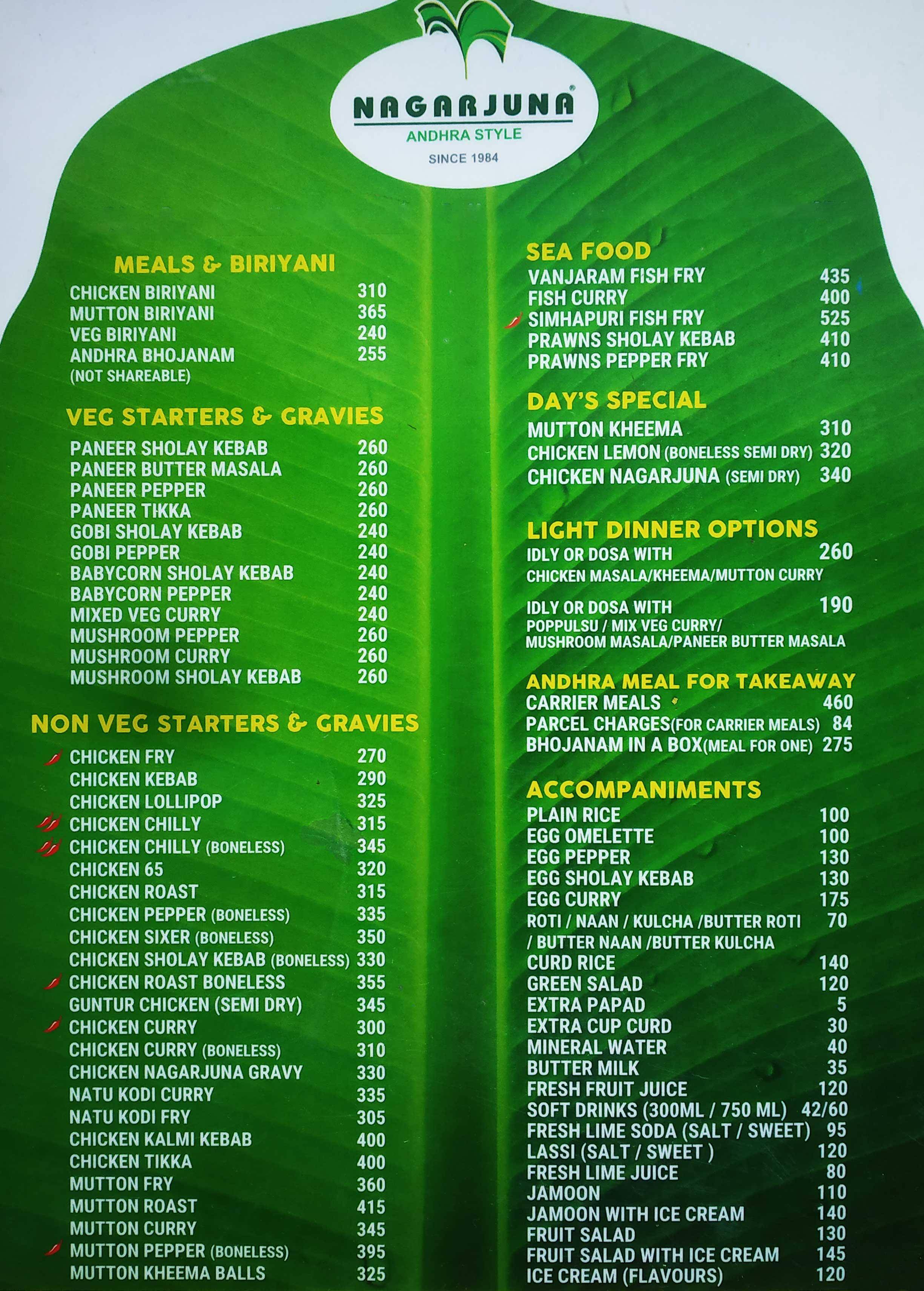 Nagarjuna restaurant near me store