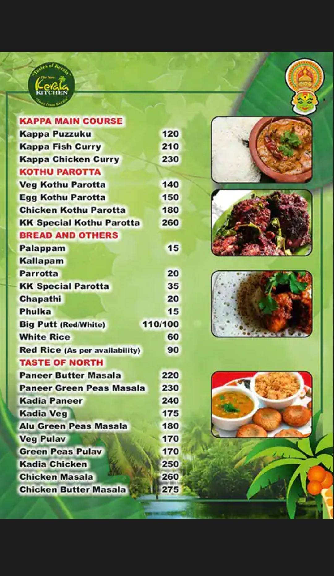 Kerala Food Menu Introducing Our New And Improved Menu At Mughal